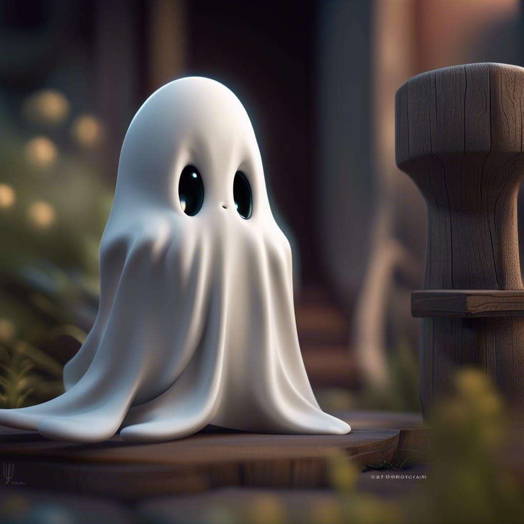 Adorable Ghost - AI Generated Artwork - NightCafe Creator