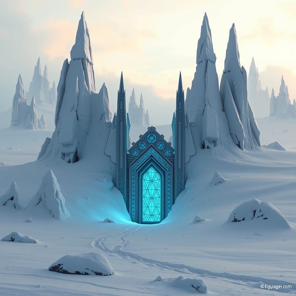Frozen Abyss Conceals Ancient Civilization - AI Art