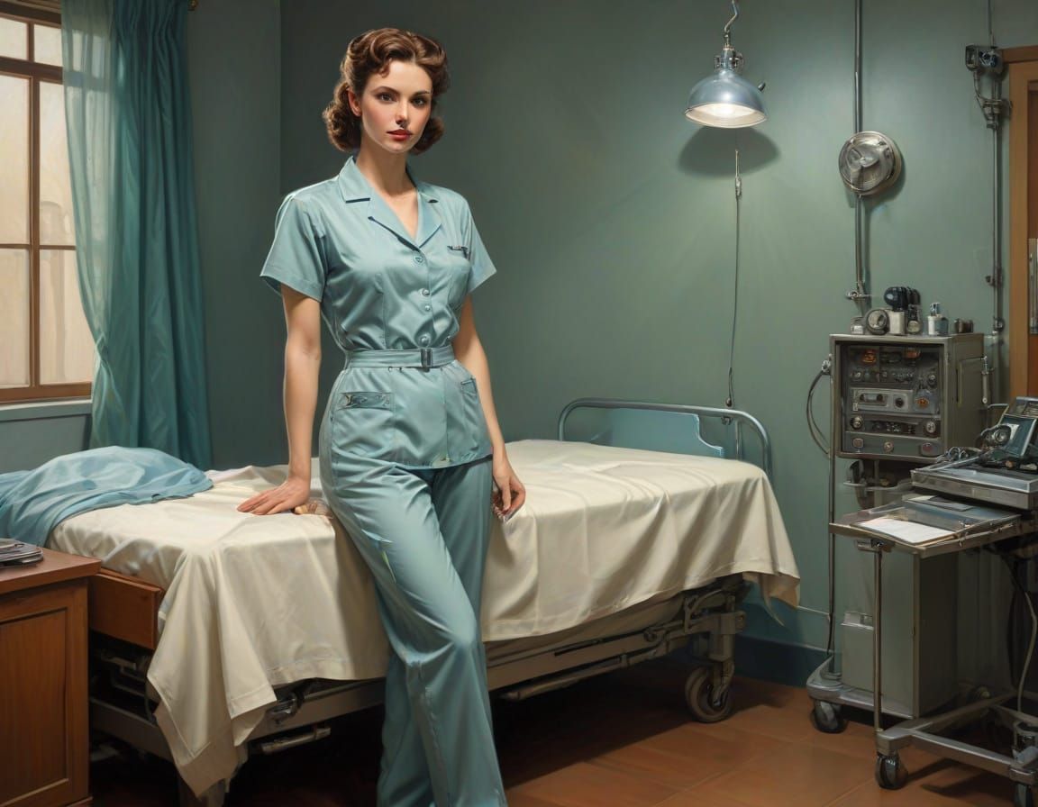 A vintage surgeon, - Vintage Female Surgeon in 1940s Surgica...