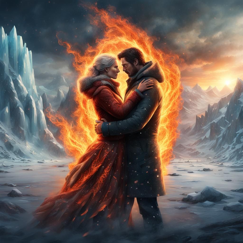Kissed by Fire and Ice - AI Generated Artwork - NightCafe Creator