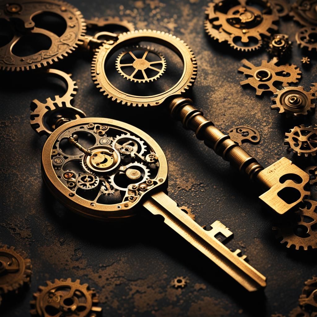 Steampunk key - AI Generated Artwork - NightCafe Creator