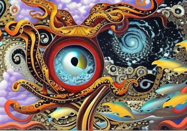 Cosmic Octopuses I - AI Generated Artwork - NightCafe Creator