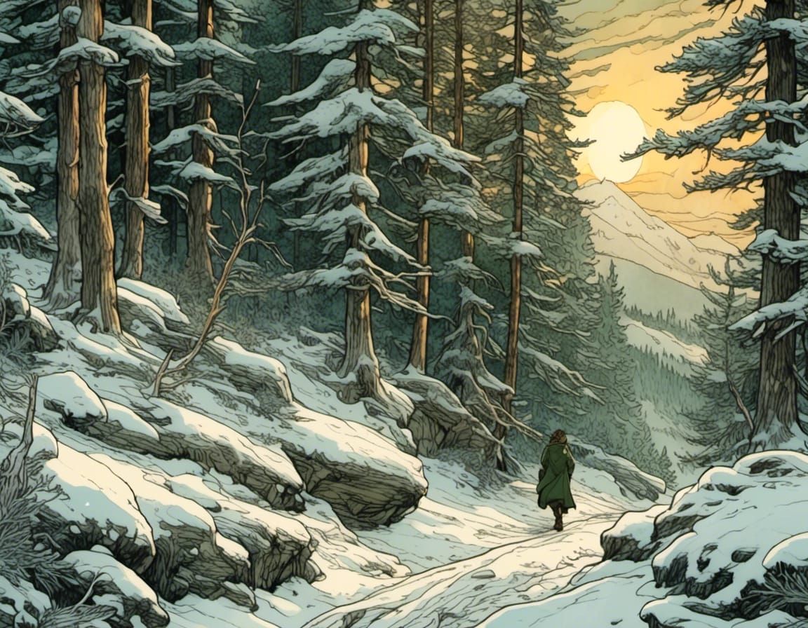 Winterscape - AI Generated Artwork - NightCafe Creator