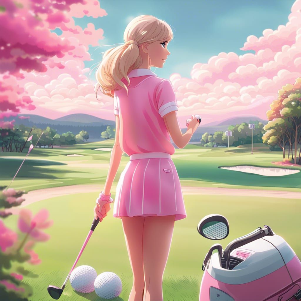 Barbie playing golf - AI Generated Artwork - NightCafe Creator