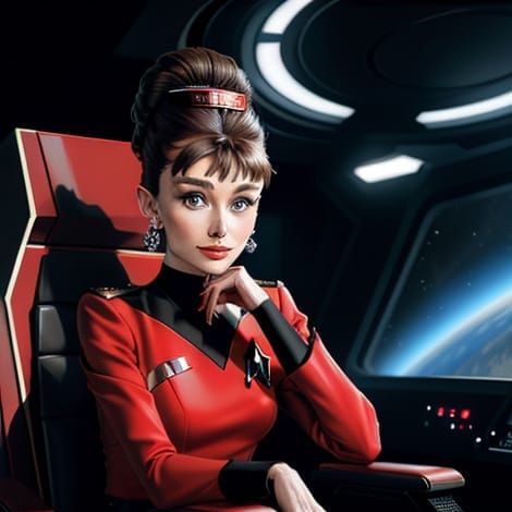 Lt. H. Golightly, Communications officer on the Federation Star Ship ...