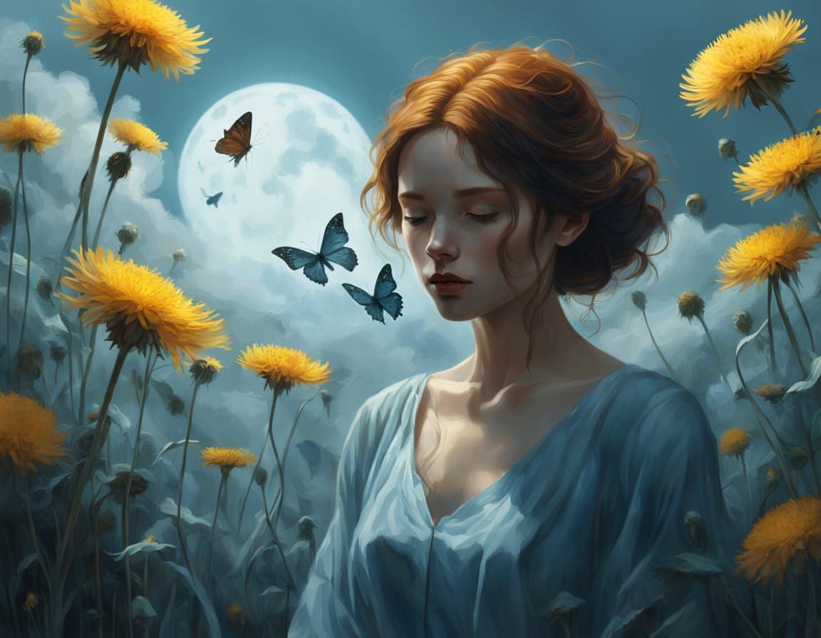 Ethereal Encounter: Light and Shadow Confront Good... - AI Art