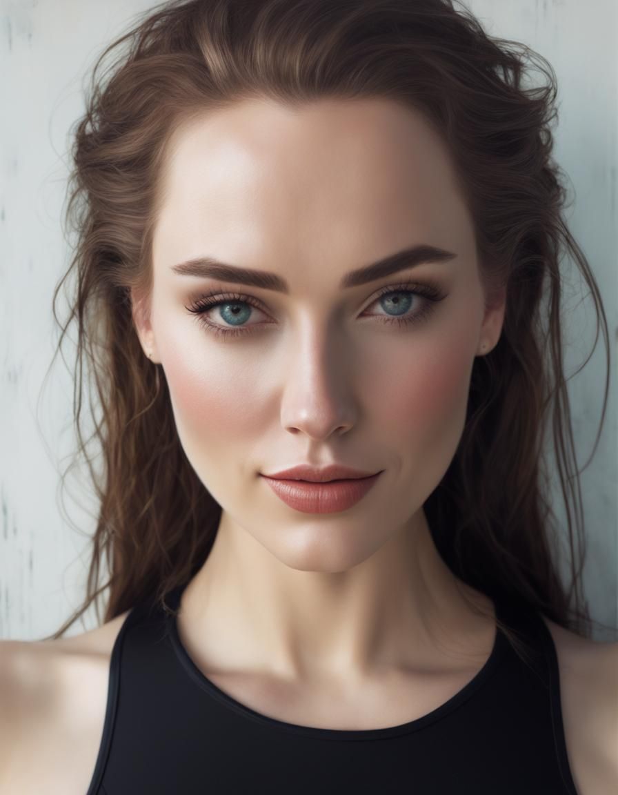 Glamorous Princess Portrait in Beachy Style - AI Art