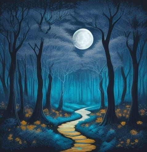 Moonlit Forest Path - Moonlit Forest Path