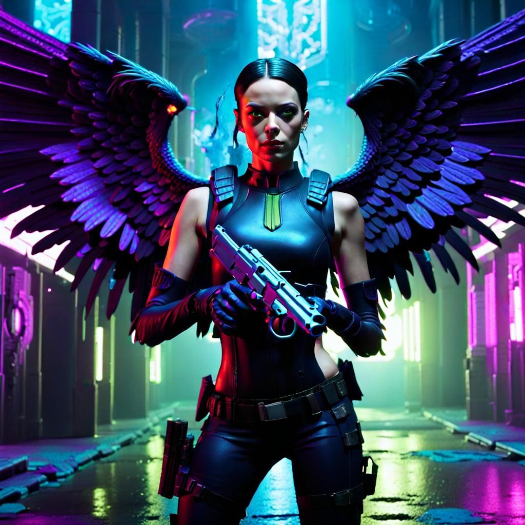 Cyborg Angel Warriors Assassins - AI Generated Artwork - NightCafe Creator