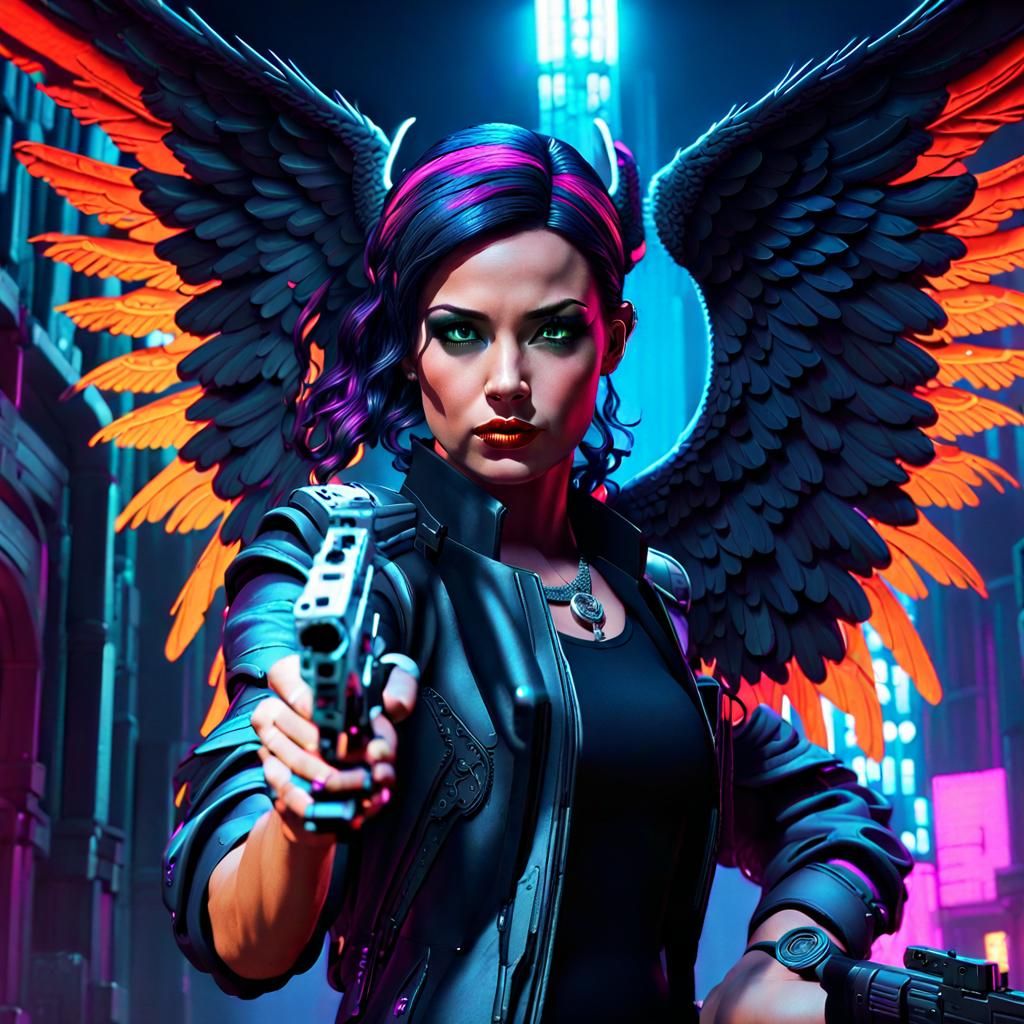 Cyborg Angel Warriors Assassins - AI Generated Artwork - NightCafe Creator