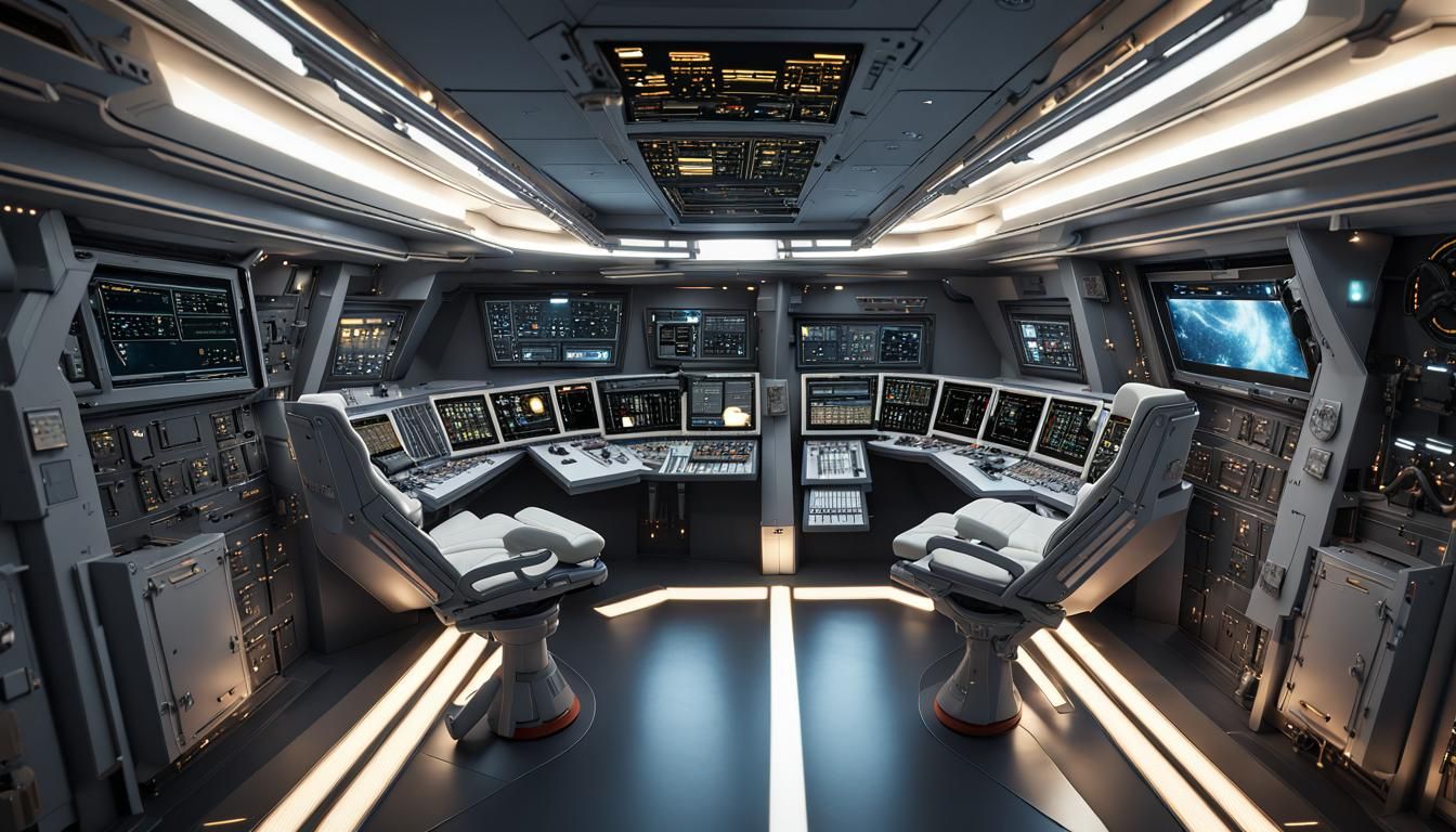 Spaceship bridge - AI Generated Artwork - NightCafe Creator