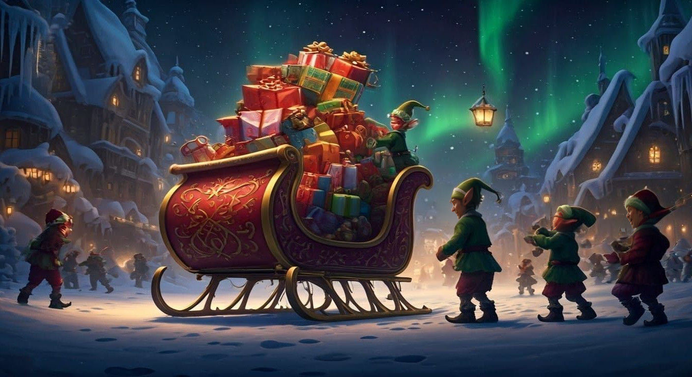 Ultra Realistic Santa's Elves in Frenzied Sleigh L... - AI Art