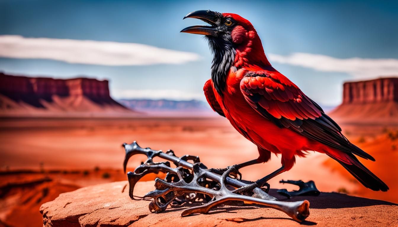 Red Pepper Raven - AI Generated Artwork - NightCafe Creator