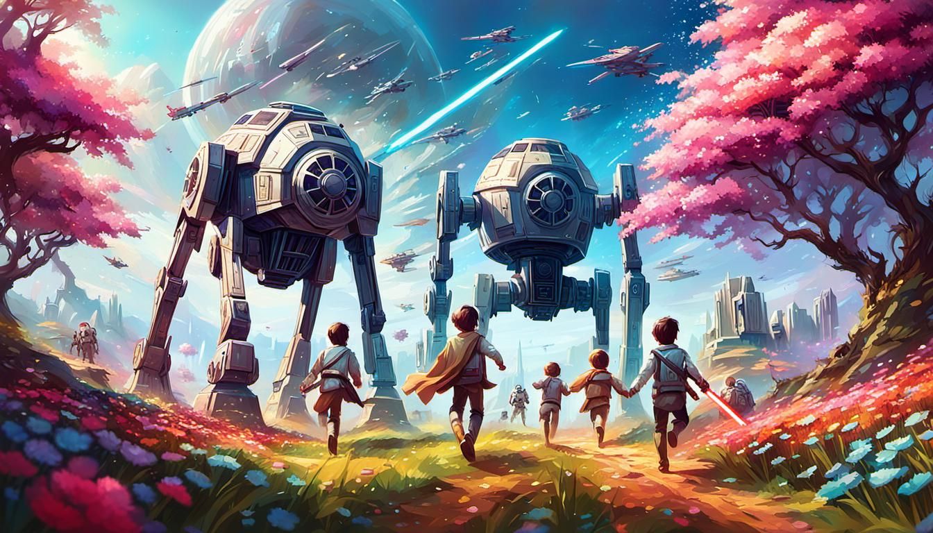 Playing Star Wars - AI Generated Artwork - NightCafe Creator