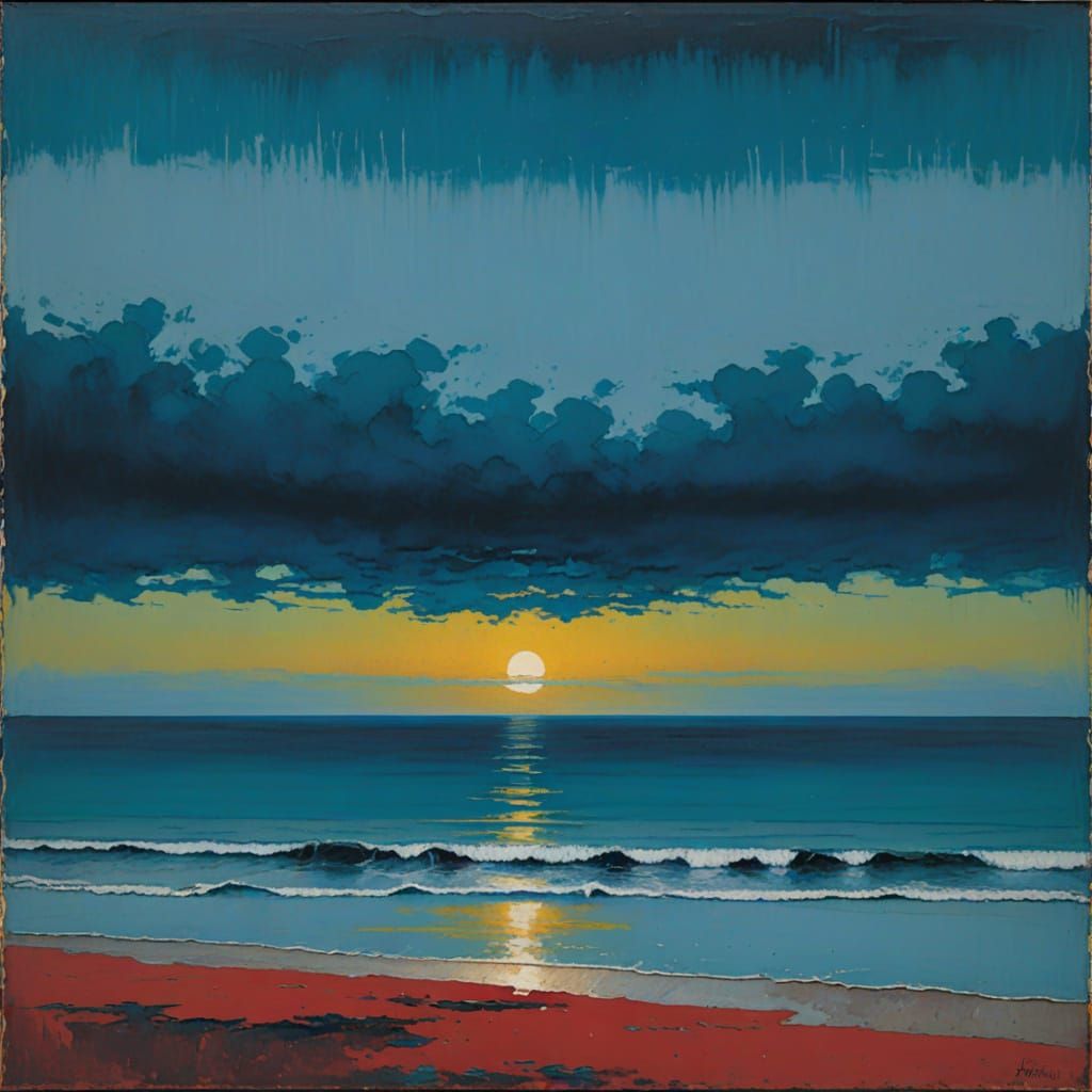 Surrealist Oil Paintings of Mark Rothko's Blue Per... - AI Art