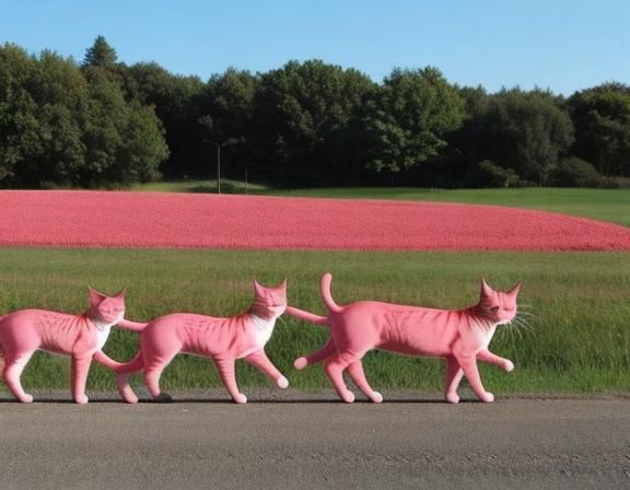 This Caturday starts with a pink cats parade! - AI Generated Artwork ...