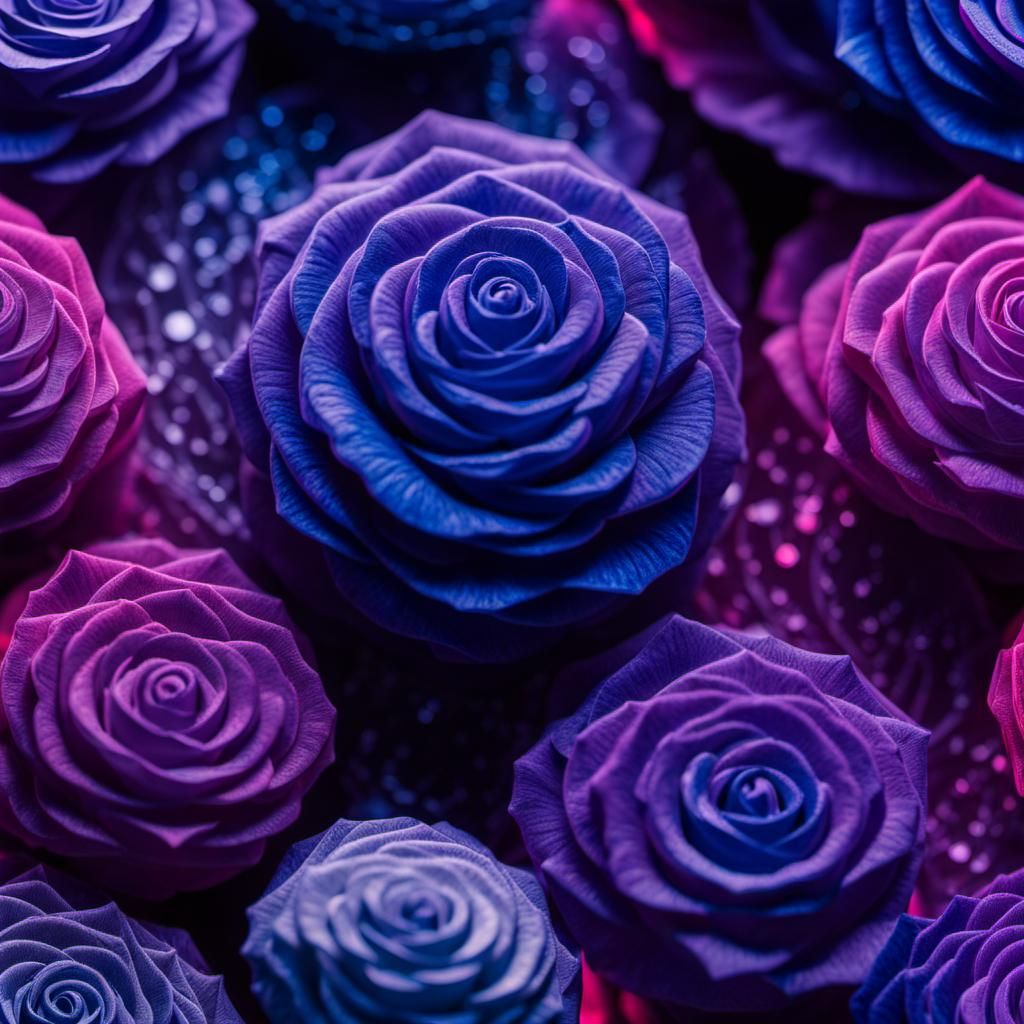 Purple Roses - AI Generated Artwork - NightCafe Creator