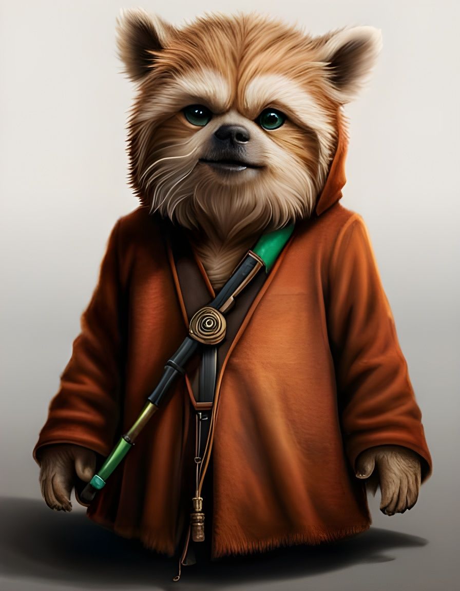 Jedi Ewok - AI Generated Artwork - NightCafe Creator