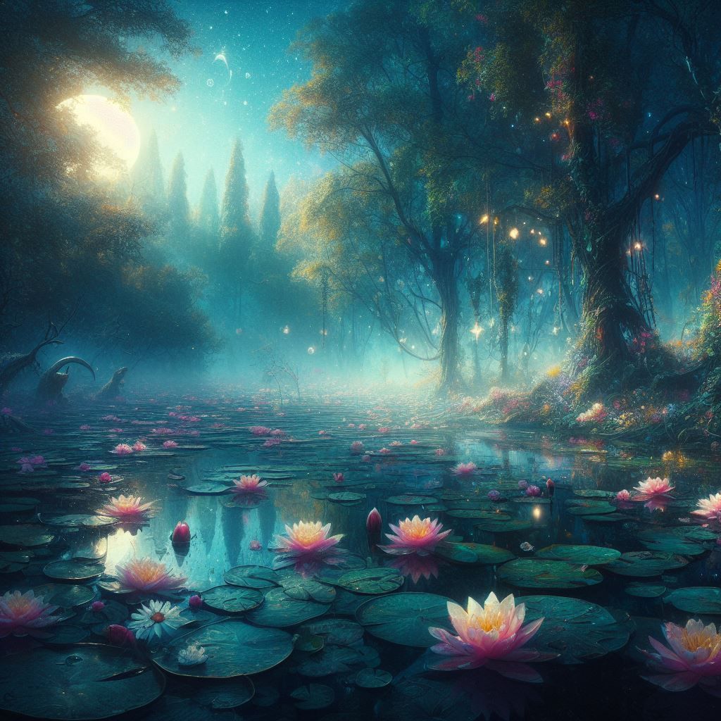 Magical Pond - AI Generated Artwork - NightCafe Creator