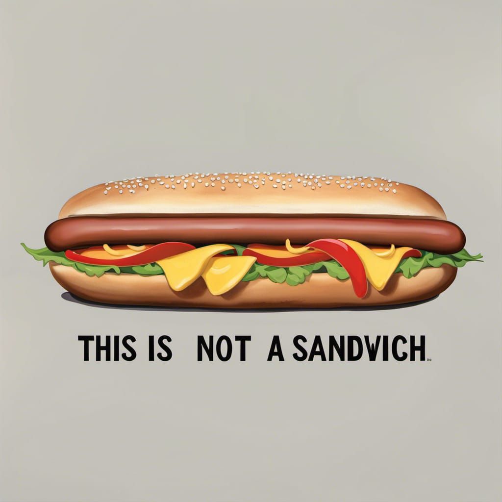 This is not a sandwich - AI Generated Artwork - NightCafe Creator