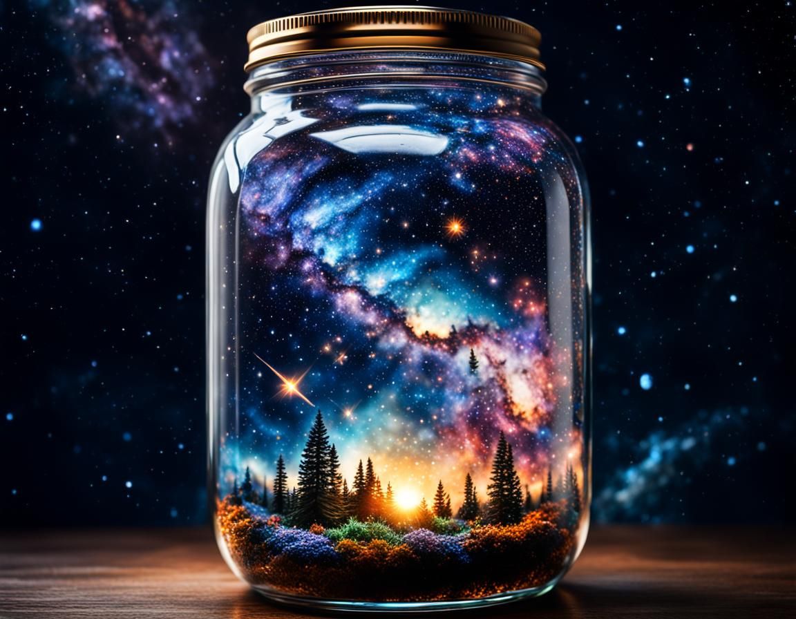 Galaxy in a jar - AI Generated Artwork - NightCafe Creator