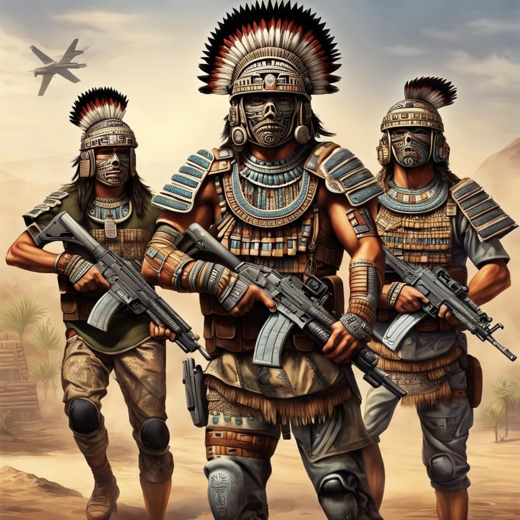 Aztec Elite Special Forces - AI Generated Artwork - NightCafe Creator
