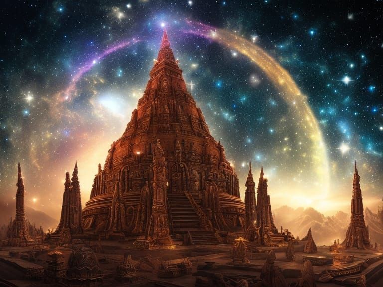 Cosmic Temple - AI Generated Artwork - NightCafe Creator