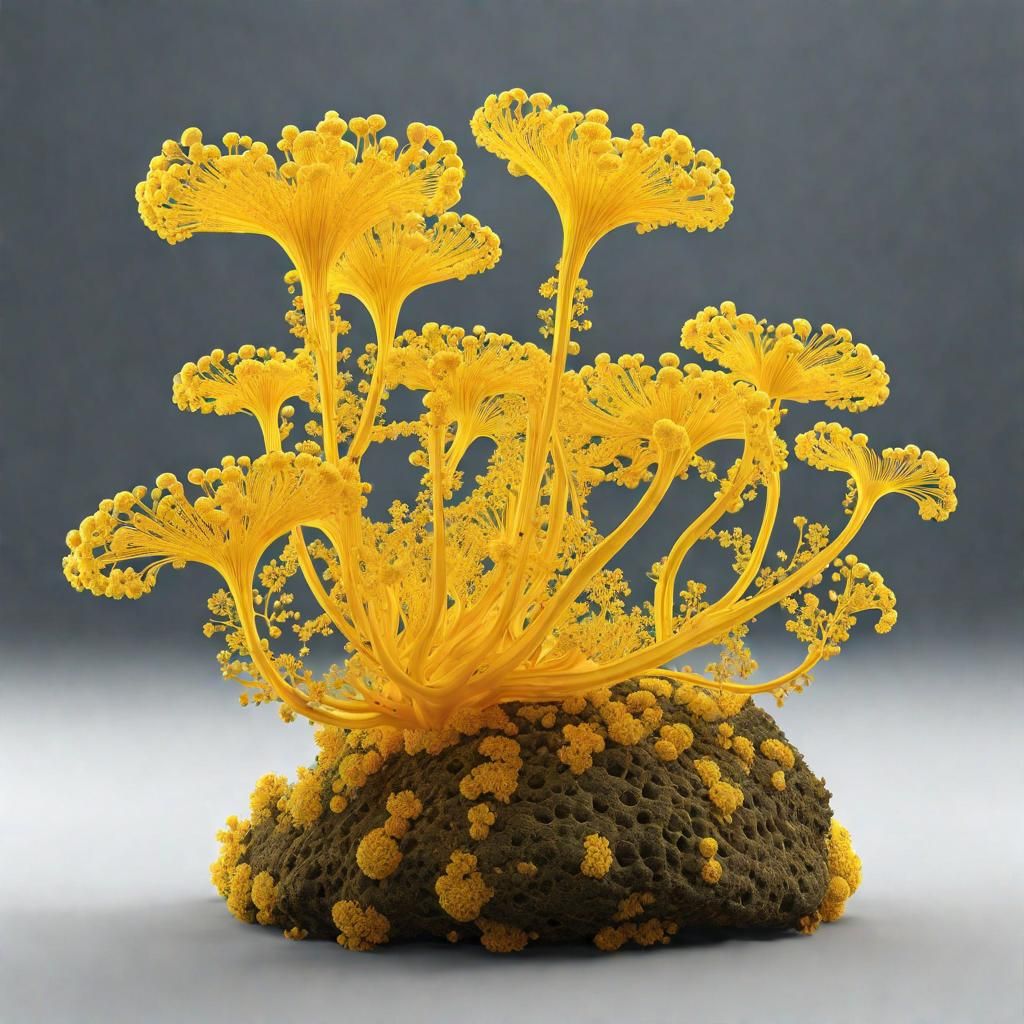 Physarum Polycephalum Slime Mold, (climbing vines) of Physarum ...
