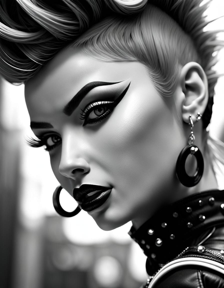Punk Rock Girl - AI Generated Artwork - NightCafe Creator