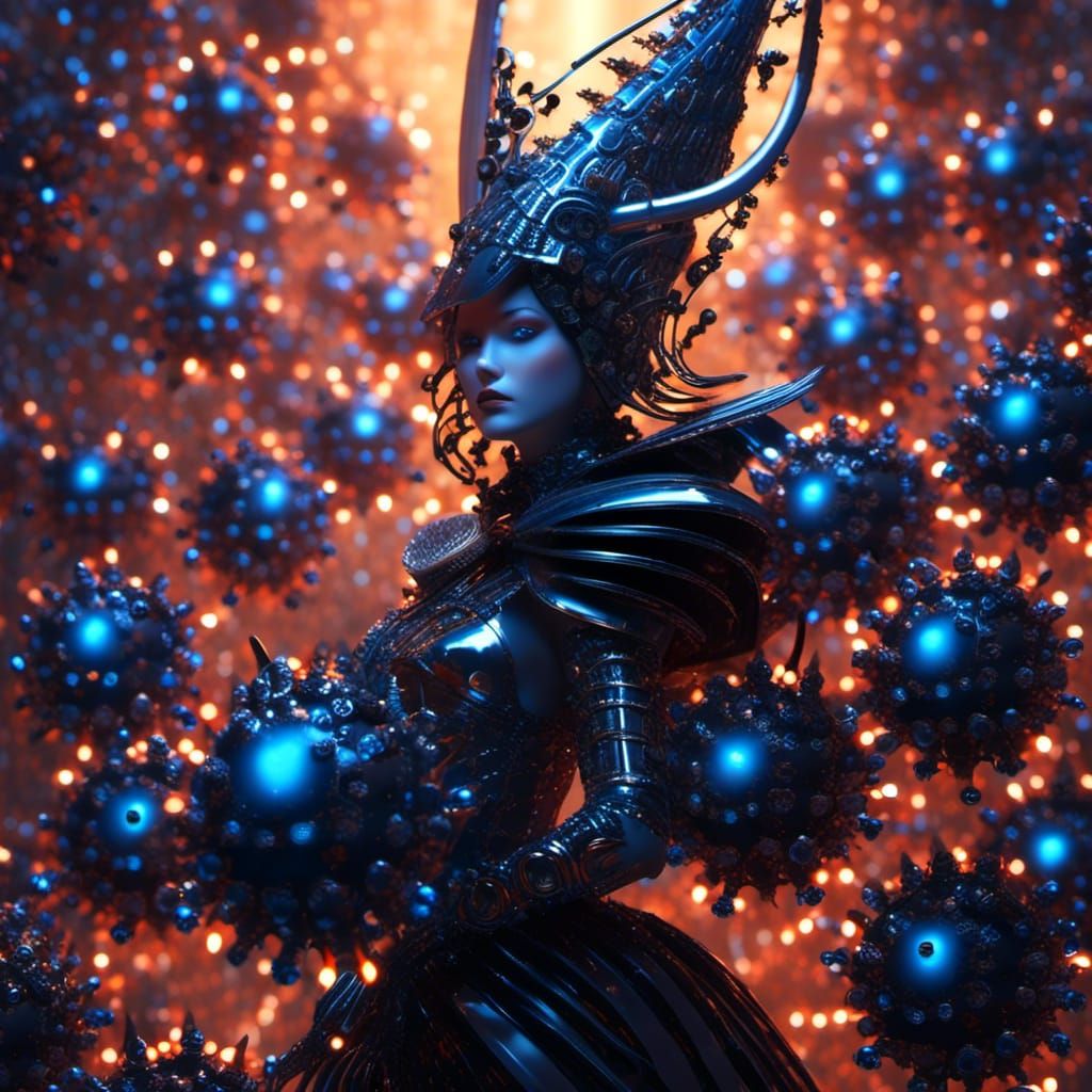 Her cybernetic witch hat controls millions of adaptive fluid metal ...