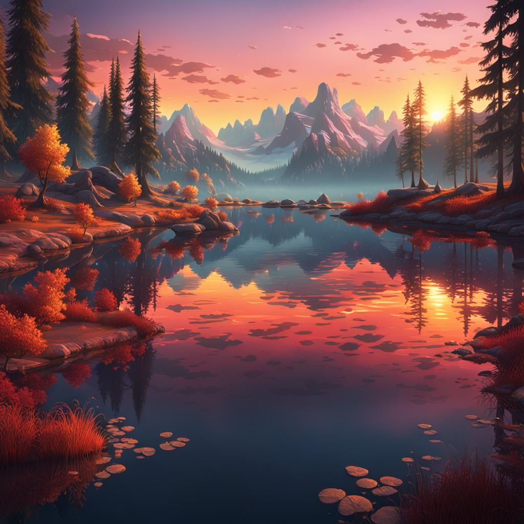 Sunset - AI Generated Artwork - NightCafe Creator