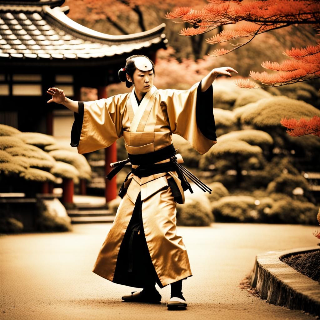 samurai Geisha dance - AI Generated Artwork - NightCafe Creator