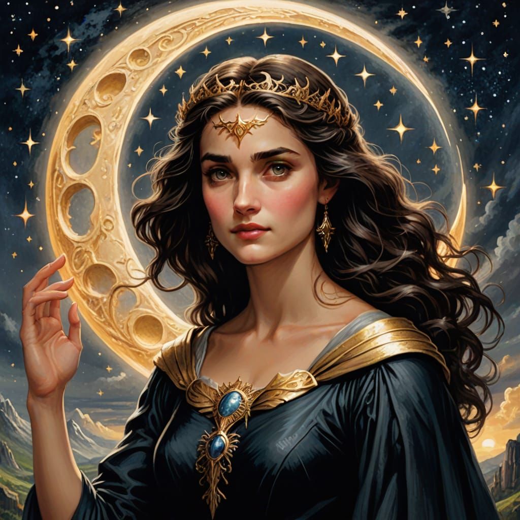 Eternal Vow Under Celestial Witness - AI Art