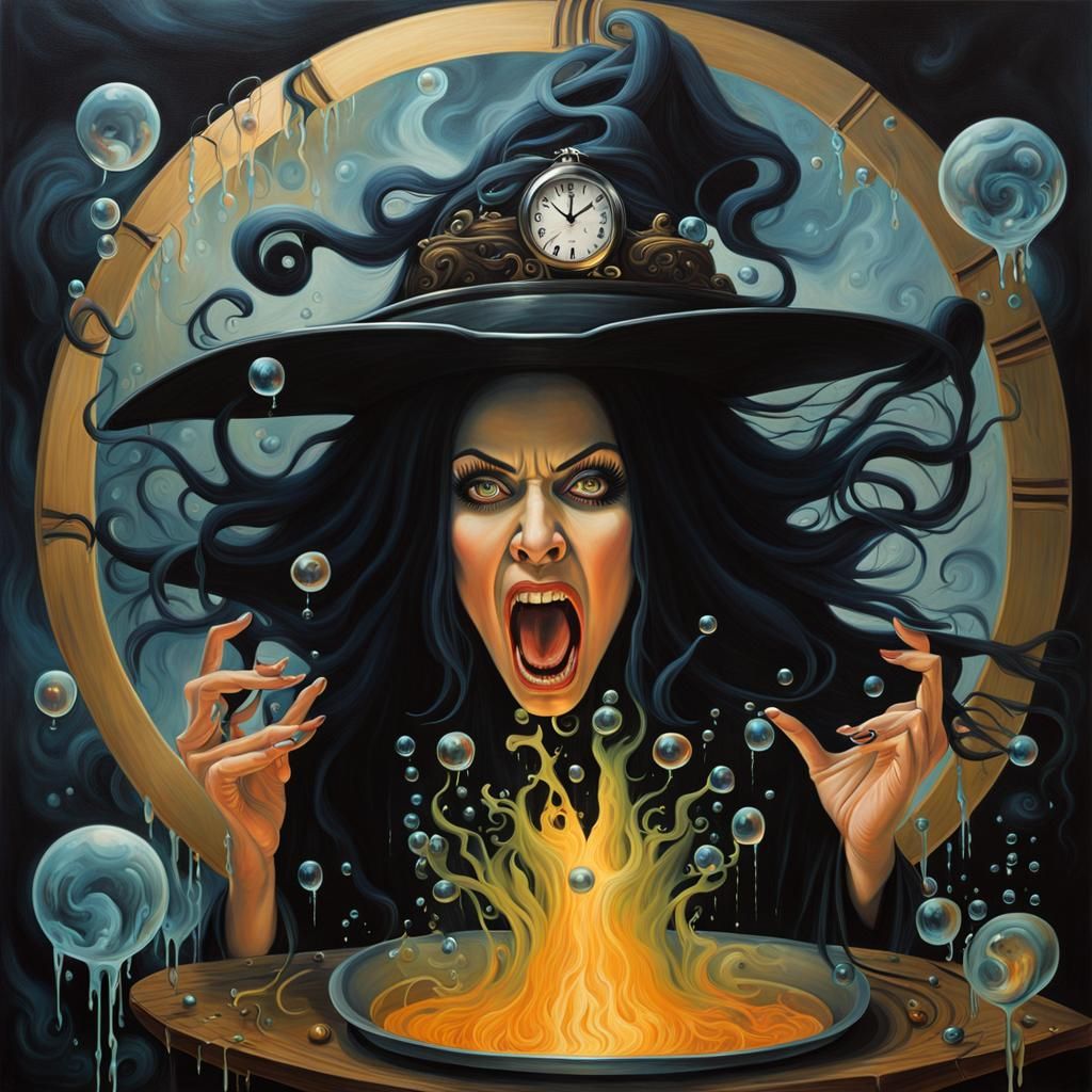 The Time Witch - AI Generated Artwork - NightCafe Creator