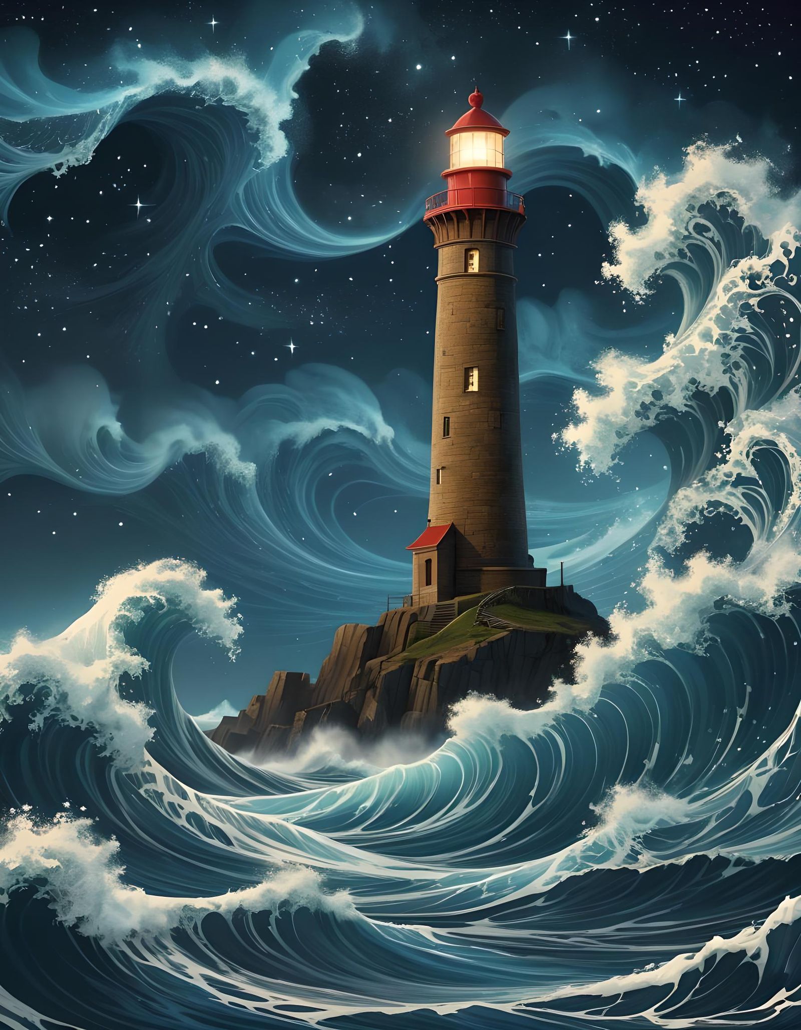 lighthouse - AI Generated Artwork - NightCafe Creator
