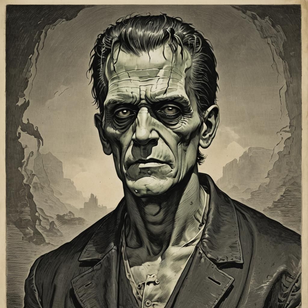 Frankenstein; or, The Modern Prometheus - AI Generated Artwork ...