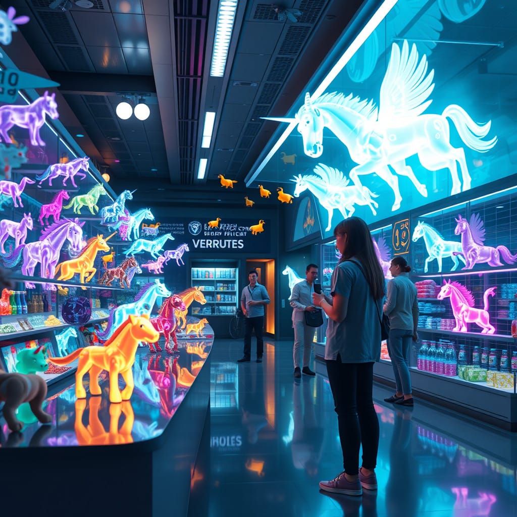 Virtual Pet Store - Vibrant Futuristic Pet Store with Intera...