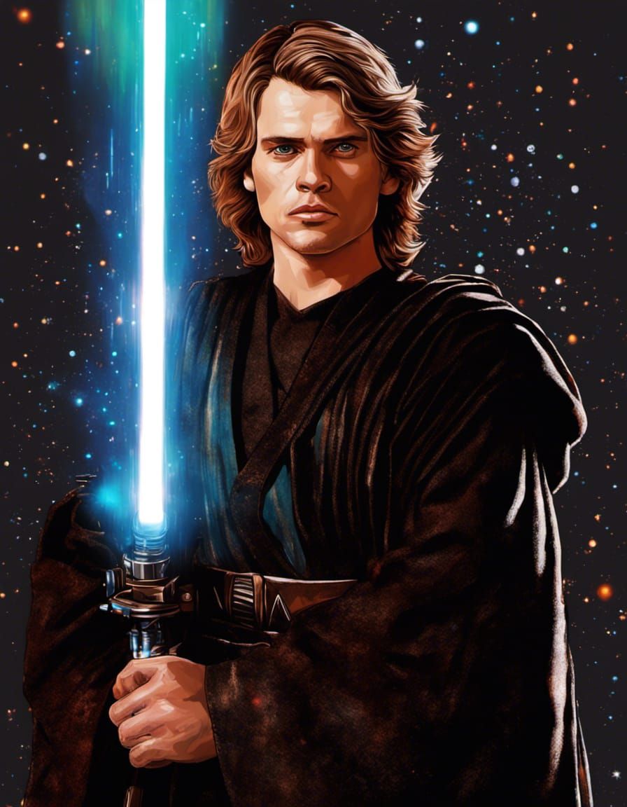 Anakin Skywalker in Space 8k resolution holographic astral cosmic ...