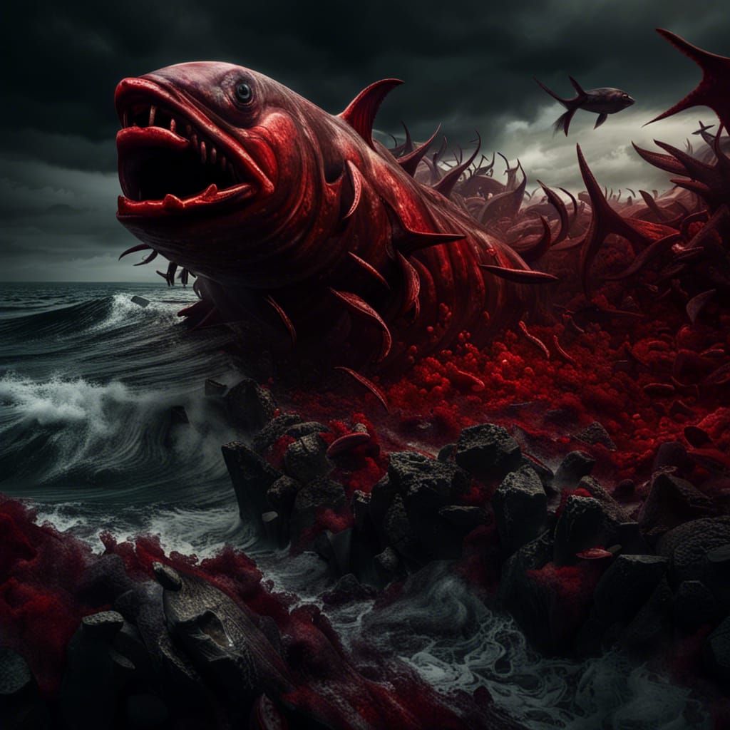 Blood fish :3 - AI Generated Artwork - NightCafe Creator