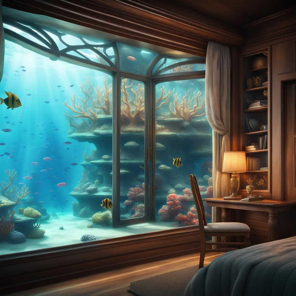 underwater house - AI Generated Artwork - NightCafe Creator