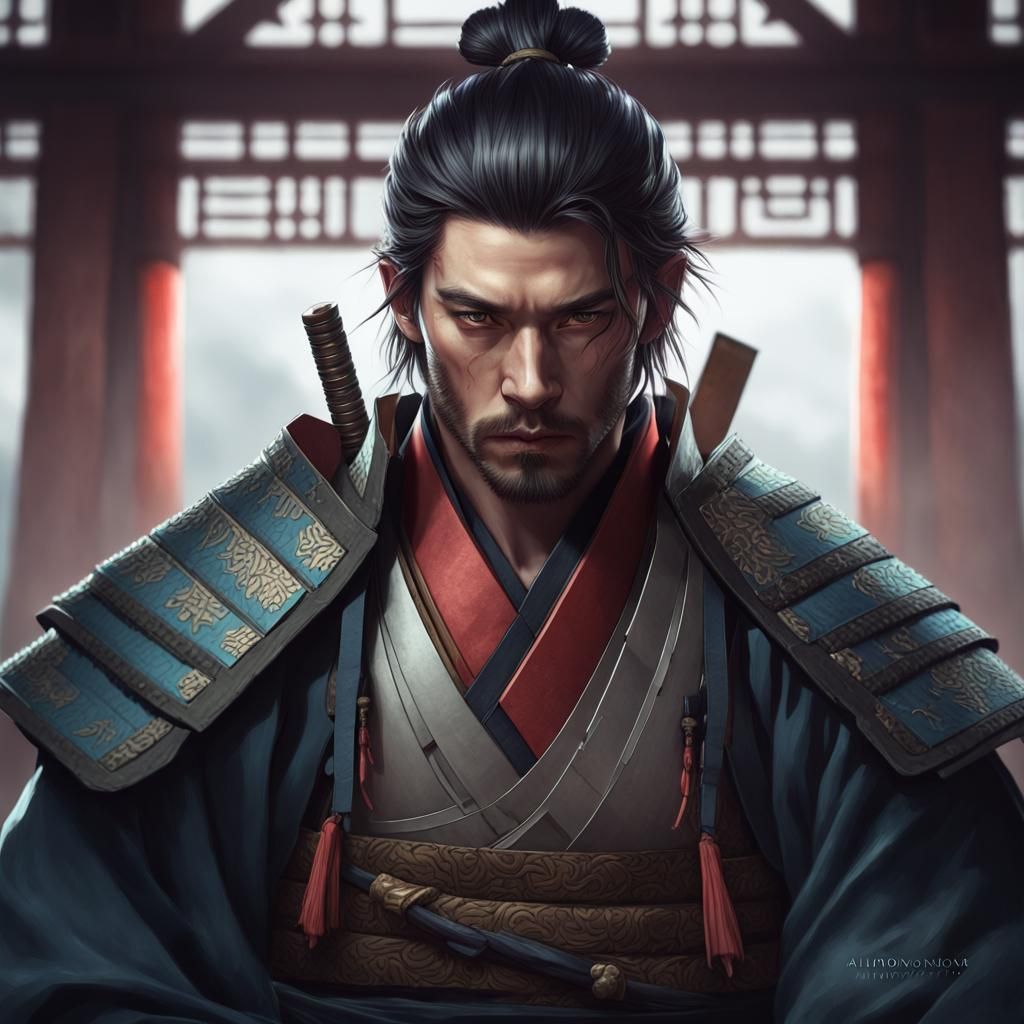 Samurai Portrait - AI Generated Artwork - NightCafe Creator