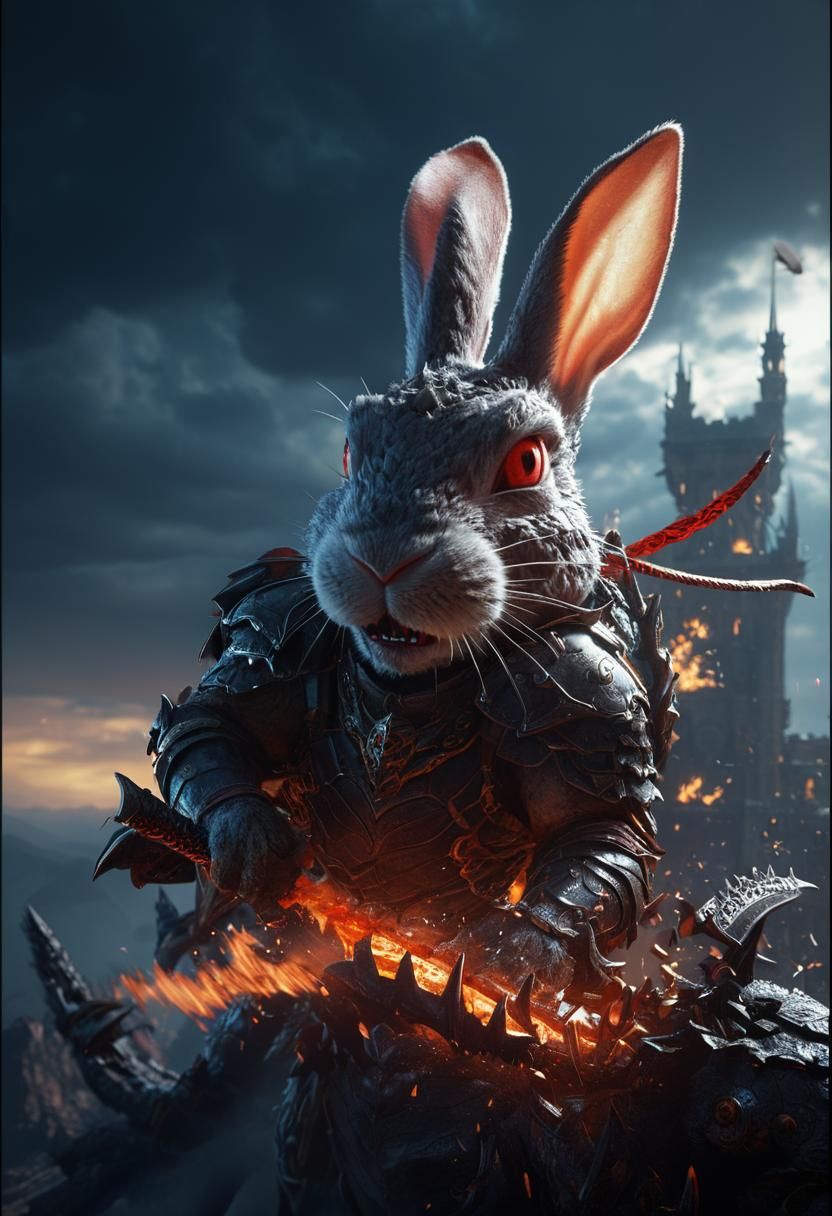 Demon king rabbit - AI Generated Artwork - NightCafe Creator