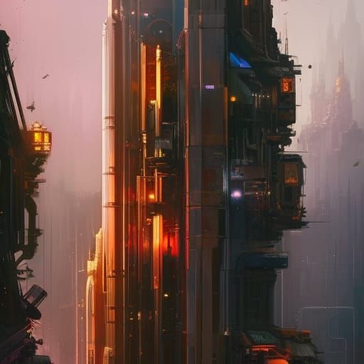 Urban Shadows - AI Generated Artwork - NightCafe Creator