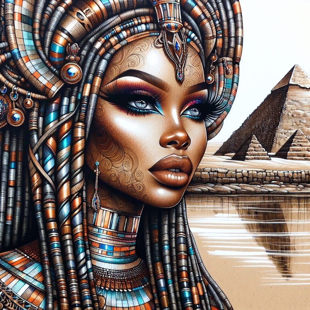 Ancient Egyptian Princess - Afro-Latina Goddess in Ancient E...