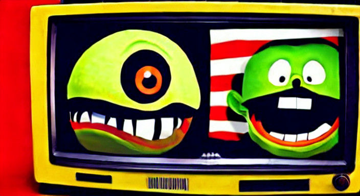 Old TV, named Evil Edna. .. Created with the OLD 'Stable Diffusion 1.5 ...