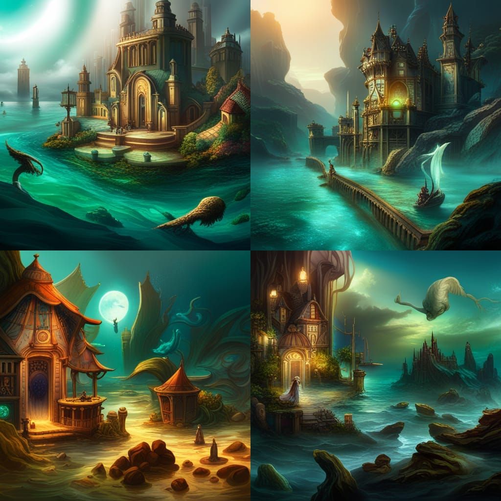 Write about a person who discovers a hidden underwater city filled with ...