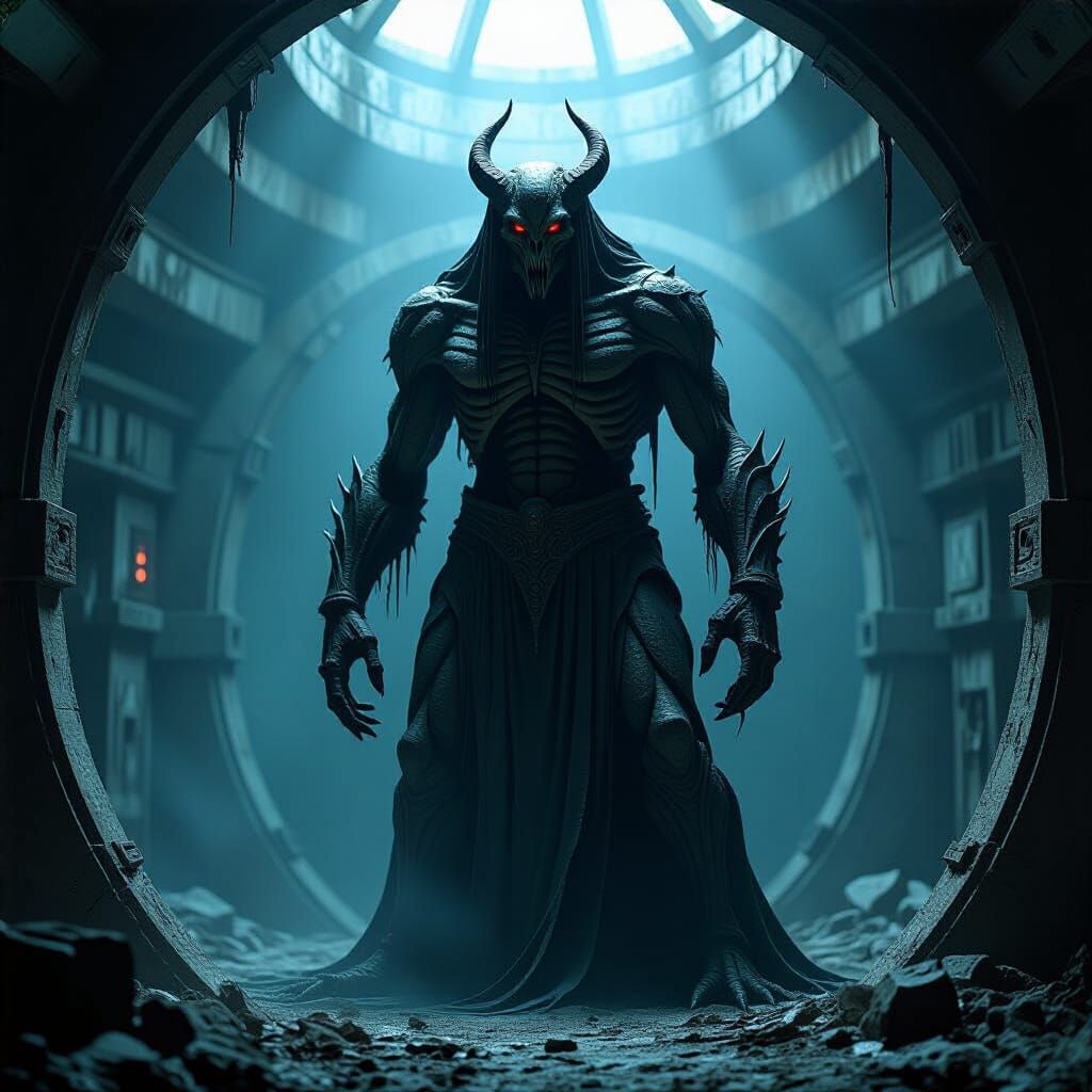 The Beast of Nihroth Awakens: A Dark Cinematic Vis... - AI Art