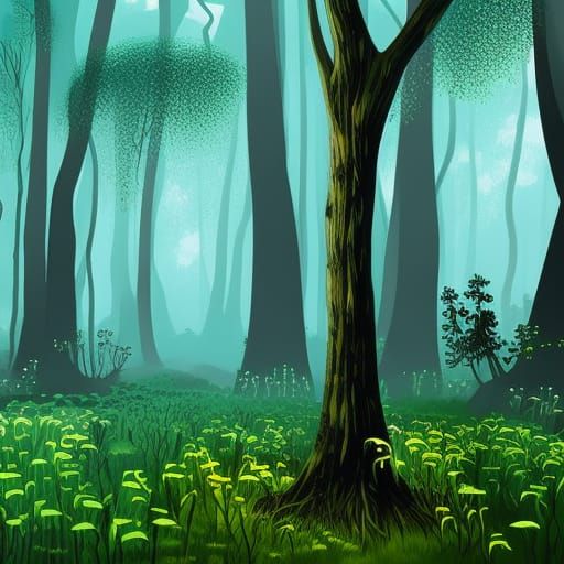 Forest, by Tibor Nagy - AI Generated Artwork - NightCafe Creator