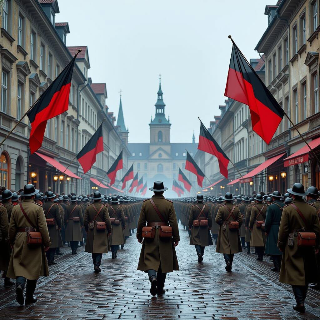 German Revolution 1918: Red Flags and Deserting So... - AI Art