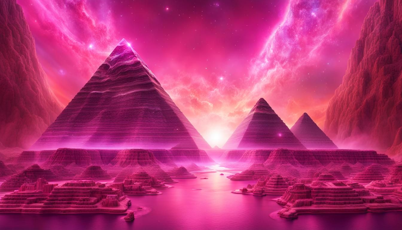 Pink pyramids - AI Generated Artwork - NightCafe Creator
